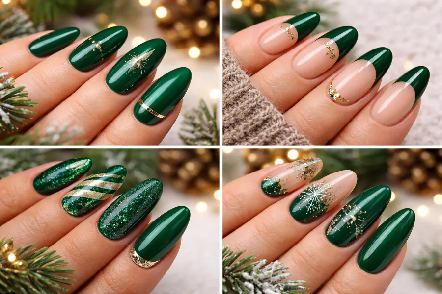 Christmas Nail Designs Green | Nailz In Bloom